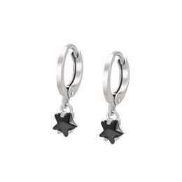 NAEMI Women Earrings in Silver Black | Gr.: onesize