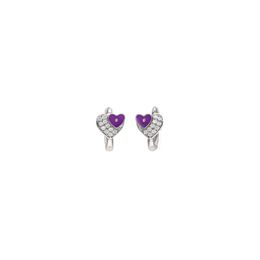 NAEMI Women Earrings in Silver Violet | Gr.: onesize