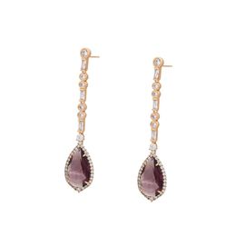 NAEMI Women Earrings in Rose Gold Purple | Gr.: onesize