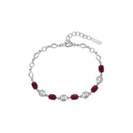 NAEMI Women Bracelet in Silver Red | Gr.: onesize