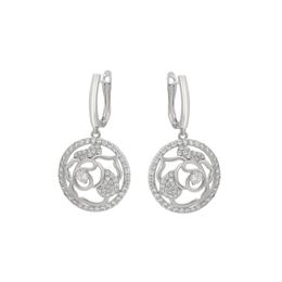 NAEMI Women Earrings in Silver White | Gr.: onesize