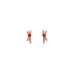 NAEMI Women Earrings in Rose Gold Red | Gr.: onesize