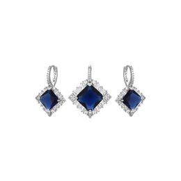 NAEMI Women Jewelry Set in Silver Navy | Gr.: onesize