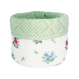 GreenGate Brotkorb ALIVIA Wei&szlig; mit Blumen und Punkten | Gr.: onesize