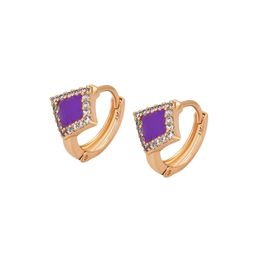 NAEMI Women Earrings in Rose Gold Violet | Gr.: onesize