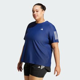 adidas Performance Funktionsshirt 'Own The Run' Damen Gr&ouml;&szlig;e XL kobaltblau / wei&szlig;