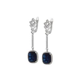 NAEMI Women Earrings in Silver Navy | Gr.: onesize