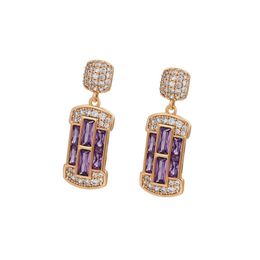 NAEMI Women Earrings in Rose Gold Violet | Gr.: onesize