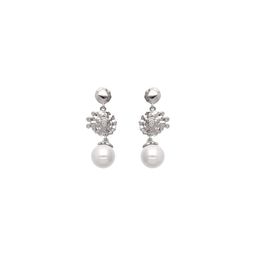 NAEMI Women Earrings in Silver White | Gr.: onesize