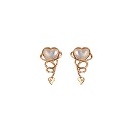 NAEMI Women Earrings in Gold White | Gr.: onesize