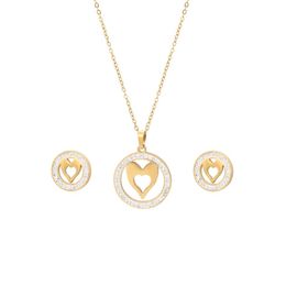 NAEMI Women Jewelry Set in Gold White | Gr.: onesize