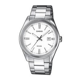 Casio Herren-Armbanduhr Wei&szlig; / Silber | Gr.: onesize