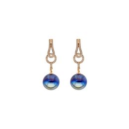 NAEMI Women Earrings in Rose Gold Blue | Gr.: onesize