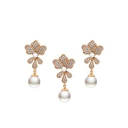 NAEMI Women Jewelry Set in Rose Gold White | Gr.: onesize