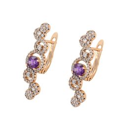 NAEMI Women Earrings in Rose Gold Violet | Gr.: onesize