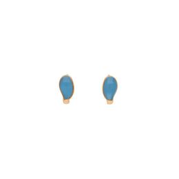 NAEMI Women Earrings in Rose Gold Turquoise | Gr.: onesize