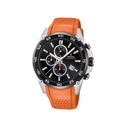 Festina Herrenuhr Chronograph Orange/Schwarz | Gr.: onesize
