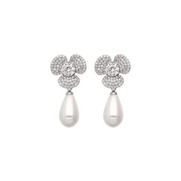 NAEMI Women Earrings in Silver White | Gr.: onesize