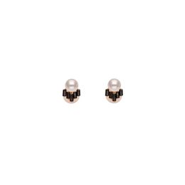 NAEMI Women Earrings in Black White | Gr.: onesize