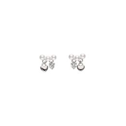 NAEMI Women Earrings in Silver White | Gr.: onesize