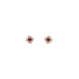 NAEMI Women Earrings in Silver Red | Gr.: onesize