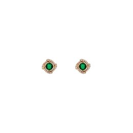 NAEMI Women Earrings in Rose Gold Green | Gr.: onesize