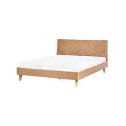 Beliani Doppelbett WIZERNES in Braun - (W) 164 x (H) 92 x (L) 212 cm | Gr.: onesize