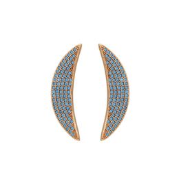 NAEMI Women Earrings in Rose Gold Turquoise | Gr.: onesize