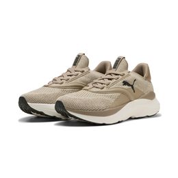 Trainingsschuh Puma "SOFTRIDE MAYVE WN'S", Damen, Gr. 40,5, ice coffee, alpine snow, Textil, Schuhe, gestricktes Obermaterial, leicht profilierte Synthetik-Laufsohle
