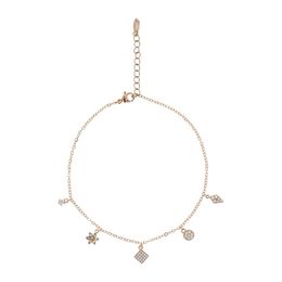 NAEMI Women Anklet in Rose Gold White | Gr.: onesize