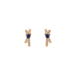NAEMI Women Earrings in Rose Gold Navy | Gr.: onesize