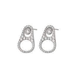 NAEMI Women Earrings in Silver White | Gr.: onesize