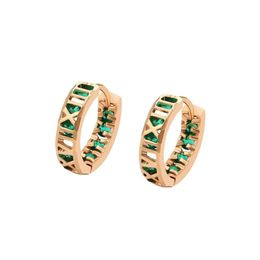 NAEMI Women Earrings in Rose Gold Green | Gr.: onesize