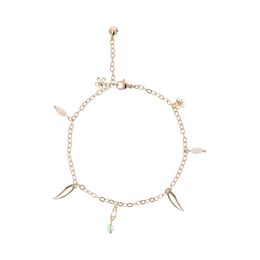 NAEMI Women Anklet in Rose Gold Green | Gr.: onesize