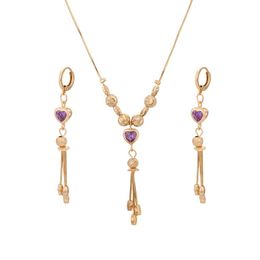 NAEMI Women Jewelry Set in Rose Gold Lilac | Gr.: onesize