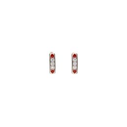 NAEMI Women Earrings in Silver Red | Gr.: onesize