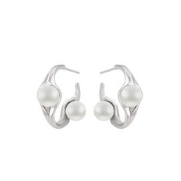 NAEMI Women Earrings in Silver White | Gr.: onesize