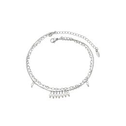 NAEMI Women Anklet in Silver White | Gr.: onesize