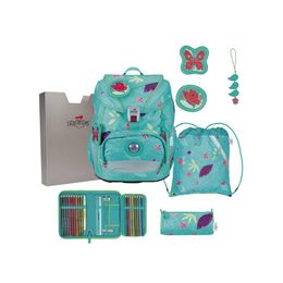 DerDieDas ErgoFlex Light - Schulranzen Set 5tlg. 800g (Purple Unicorn) in Butterfly Garden | Gr.: onesize