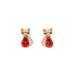 NAEMI Women Earrings in Rose Gold Red | Gr.: onesize