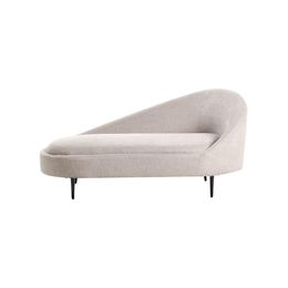 Beliani Chaiselongue VALREAS in Beige/Schwarz - (W) 151 x (H) 74 x (L) 80 cm | Gr.: onesize