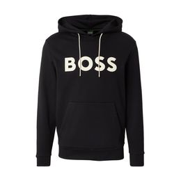 BOSS Sweatshirt 'Soody Zone 10' Herren Gr&ouml;&szlig;e M ecru / schwarz
