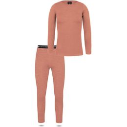 Normani Outdoor Sports Damen Merino Unterw&auml;sche-Set Mandurah/Perth in Rosa | Gr.: L