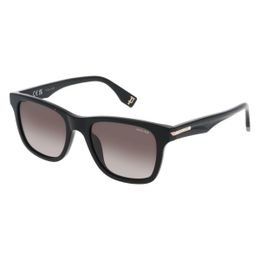 Police SPLU68 | Herren-Sonnenbrille | Fassung: Vollrand, Quadratisch, Kunststoff, Schwarz Gl&auml;nzend | Glasfarbe: Grau Verlaufend