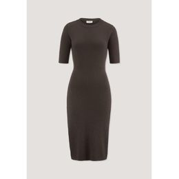 hessnatur Strick Kleid Regular aus Bio-Baumwolle und Wolle in kakao braun | Gr.: XL