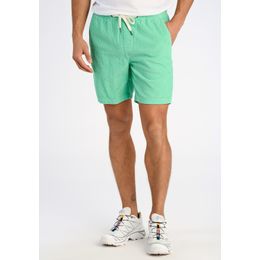 Shorts LINDBERGH "Freizeitshorts Relaxed Fit", Herren, Gr. M, gr&uuml;n (bright gr&uuml;n), Obermaterial: 100% Baumwolle, unifarben, relaxed fit, Hosen Shorts