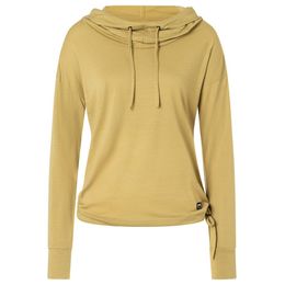 super.natural Merino Longsleeve W FUNNEL HOODIE in Beige | Gr.: S