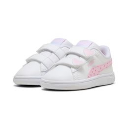 Sneaker Puma "SMASH 3.0 HEARTY V INF", Damen, Gr. 21, Puma wei&szlig;, pearl pink, Synthetik, unifarben, Schuhe Sneaker, mit sportlichem Stil, mit SOFTFOAM+ D&auml;mpfungstechnologie