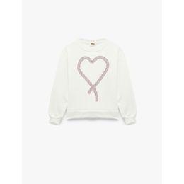 KOTON Sweatshirt M&auml;dchen Gr&ouml;&szlig;e 122/128 offwhite