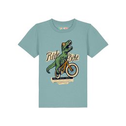 Watabout.kids Shirt 'T-Rex Fahrrad' boy Blue size 146